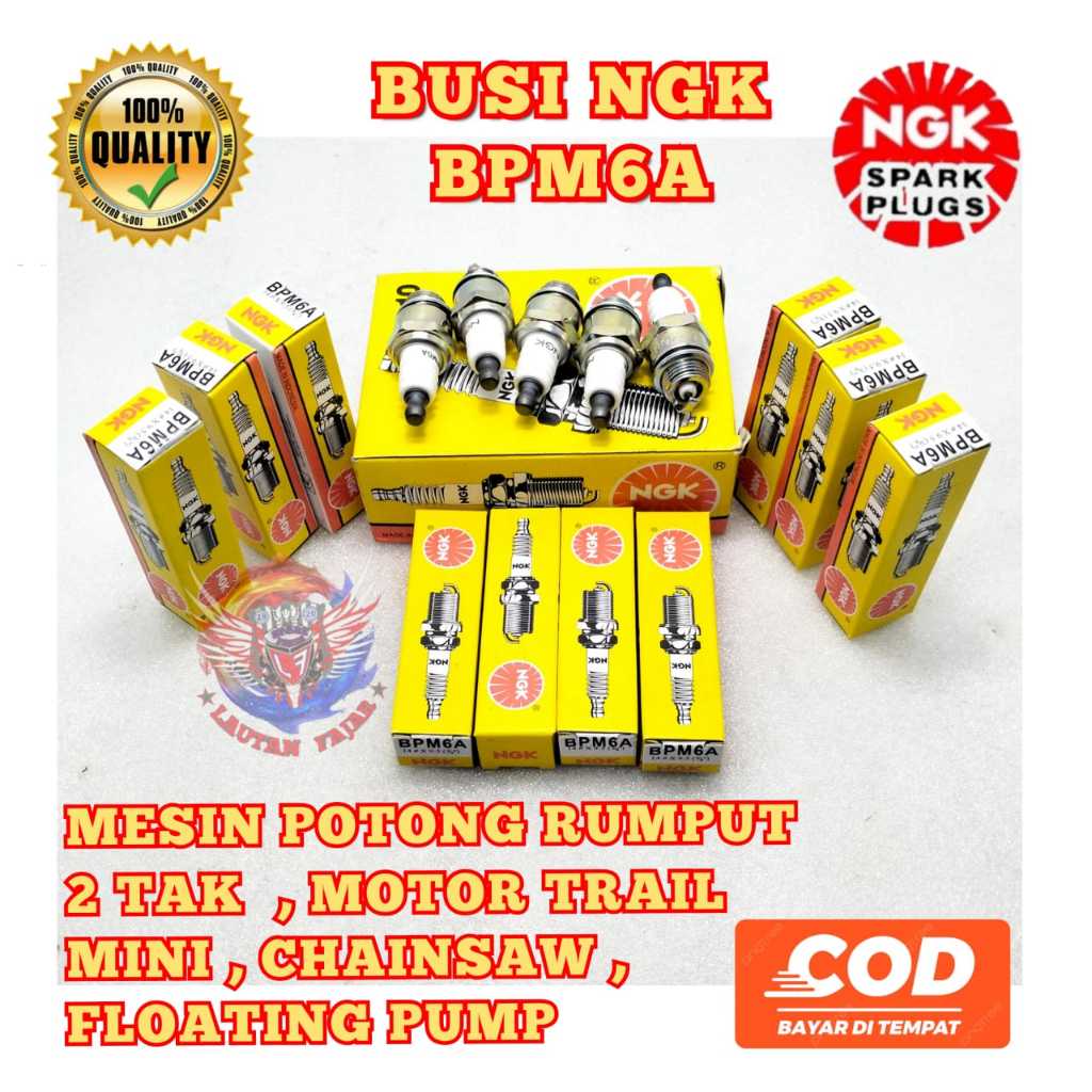 Jual Busi mesin pemotong rumput 2T busi rumput 2 tak BPM6A Spark Plug NGK mesin pemotong rumput ...