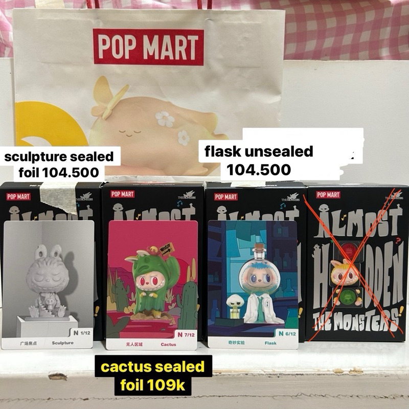 Jual POPMART THE MONSTERS ALMOST HIDDEN LABUBU SCULPTURE CACTUS FLASK ...