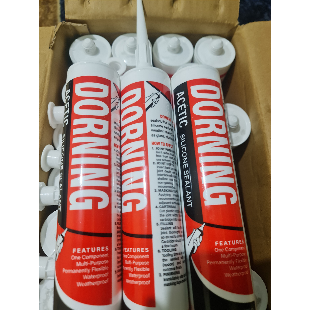 Jual Dorning Lem Kaca Aquarium Bening Hitam Sealant Silikon Silicone ...