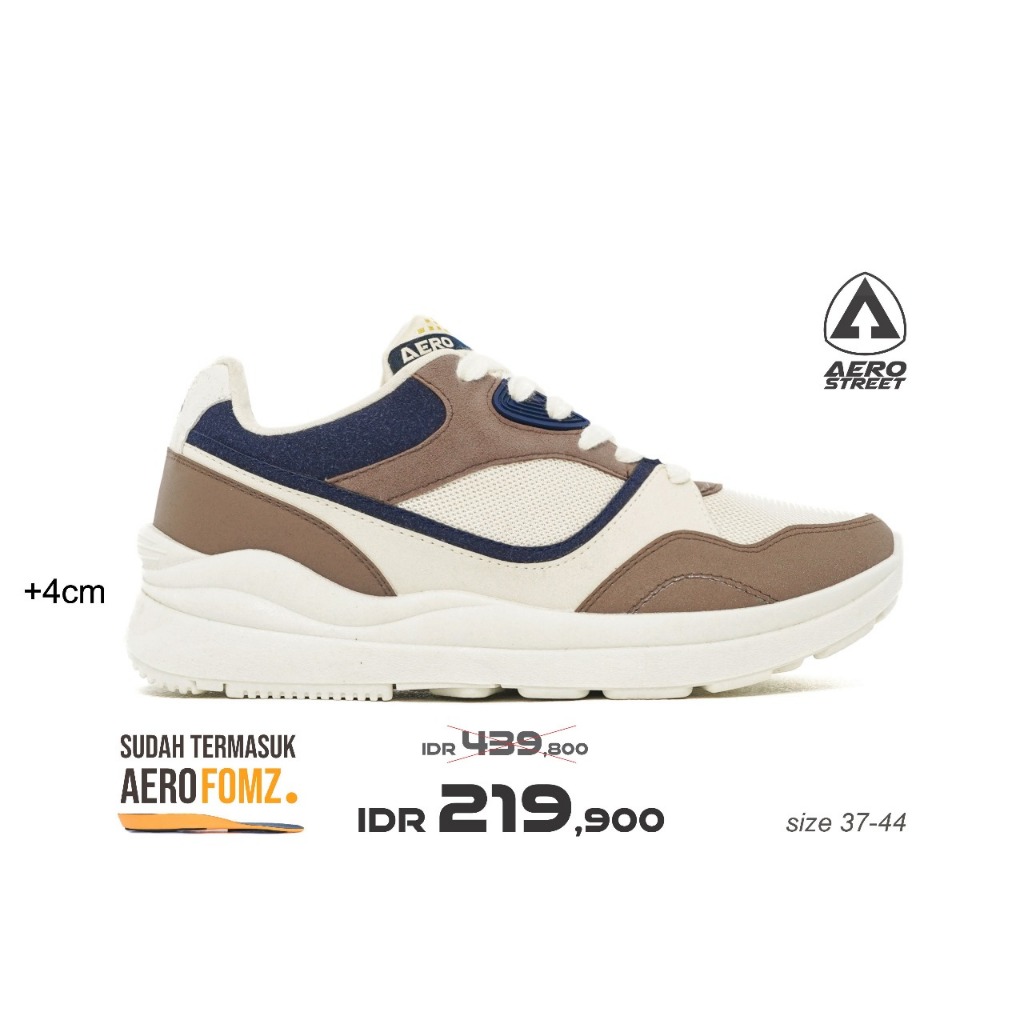 Jual Aerostreet 37-44 Boston Natural Khaki Natural - Sepatu Sneakers ...