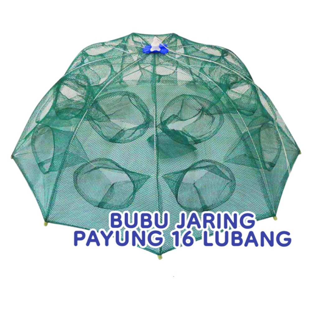 Jual Perangkap Bubu Payung 16 Lubang Alat Jaring Pancing Jala Ikan Udang Kepiting Lele Lobster ...