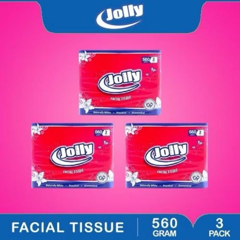 Jual PAKET 3 PACK TISSUE JOLLY 560 GRAM TERMURAH / TISSUE WAJAH ...