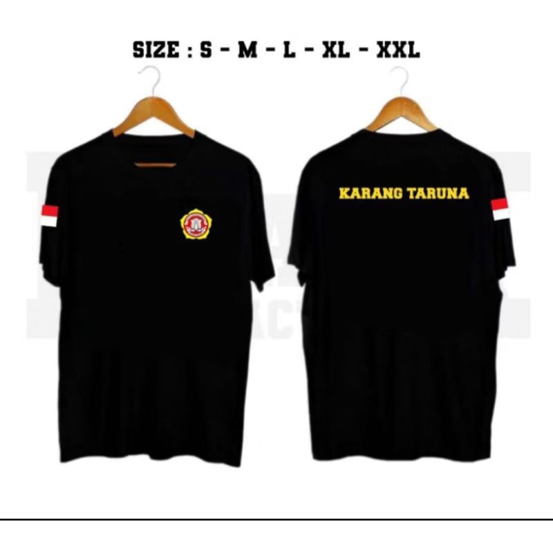 Jual KAOS KARANG TARUNA SIMPEL TULISAN KUNING | Shopee Indonesia
