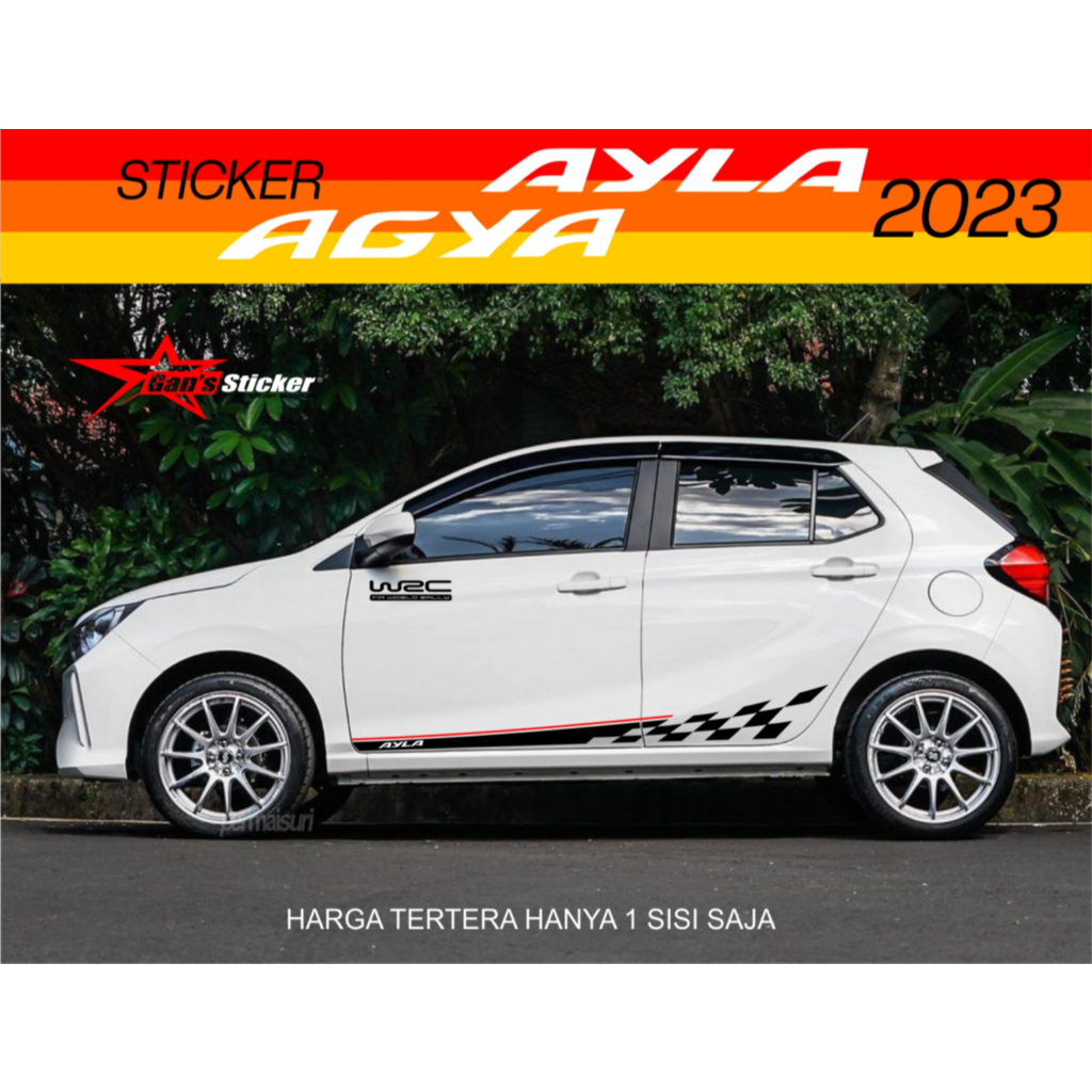 Jual sticker daihatsu ayla 2023 2024 aksesoris daihatsu ayla sticker ...