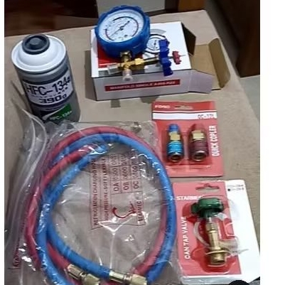 Jual Paket lengkap Alat Isi ulang / tambah Ac Mobil R134a / 134a kran ...