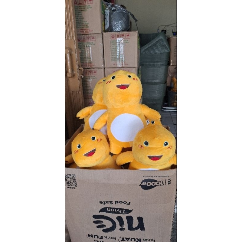 Jual Boneka Dino Kuning Nailong uk 30cm Cartoon Dinosaurus nalong ...