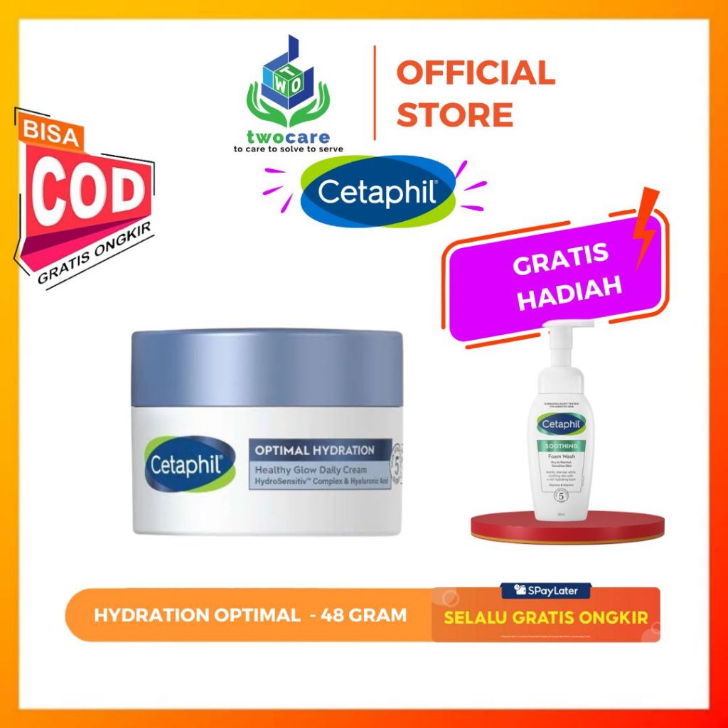 Jual Cetaphil Optimal Hydration Healthy Glow Day Cream 48g | Shopee Indonesia