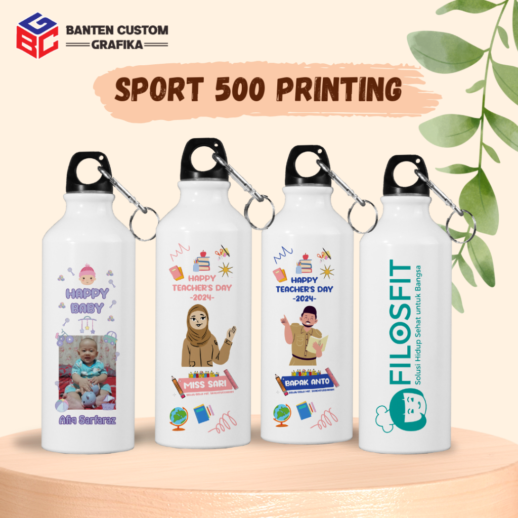 Jual Print Poto dan Nama di Botol Minum Sport Custom 500ml dan 750 ml ...