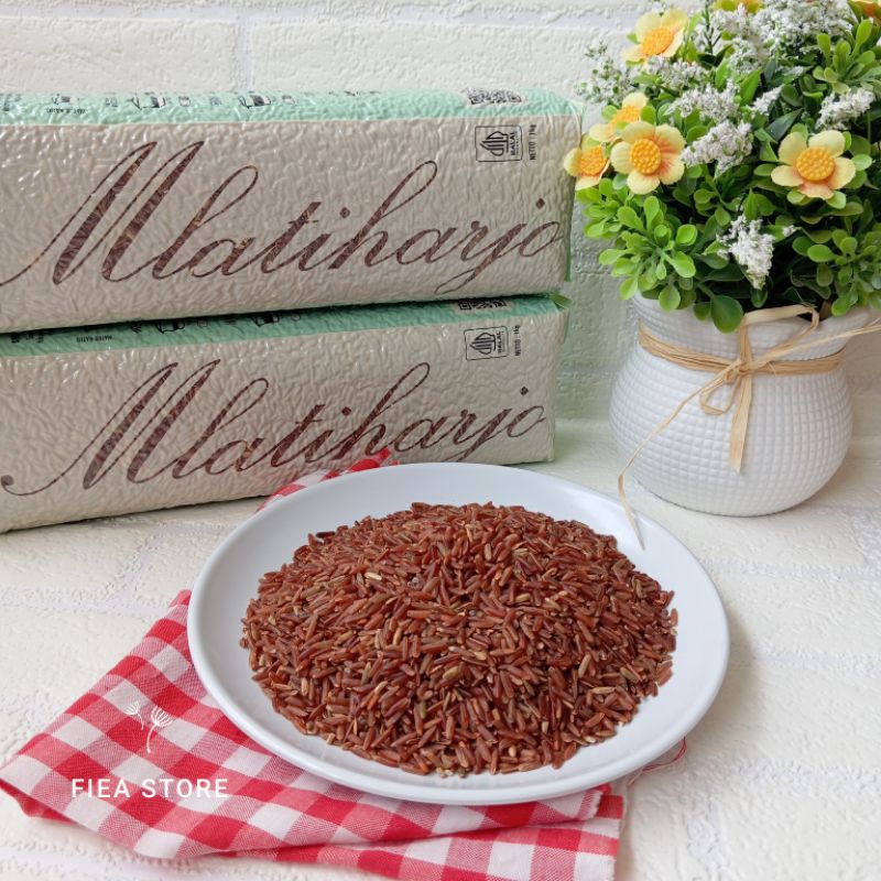 Jual BERAS MERAH ORGANIK PREMIUM Kemasan Repacking 250 Gram, 500 Gram ...