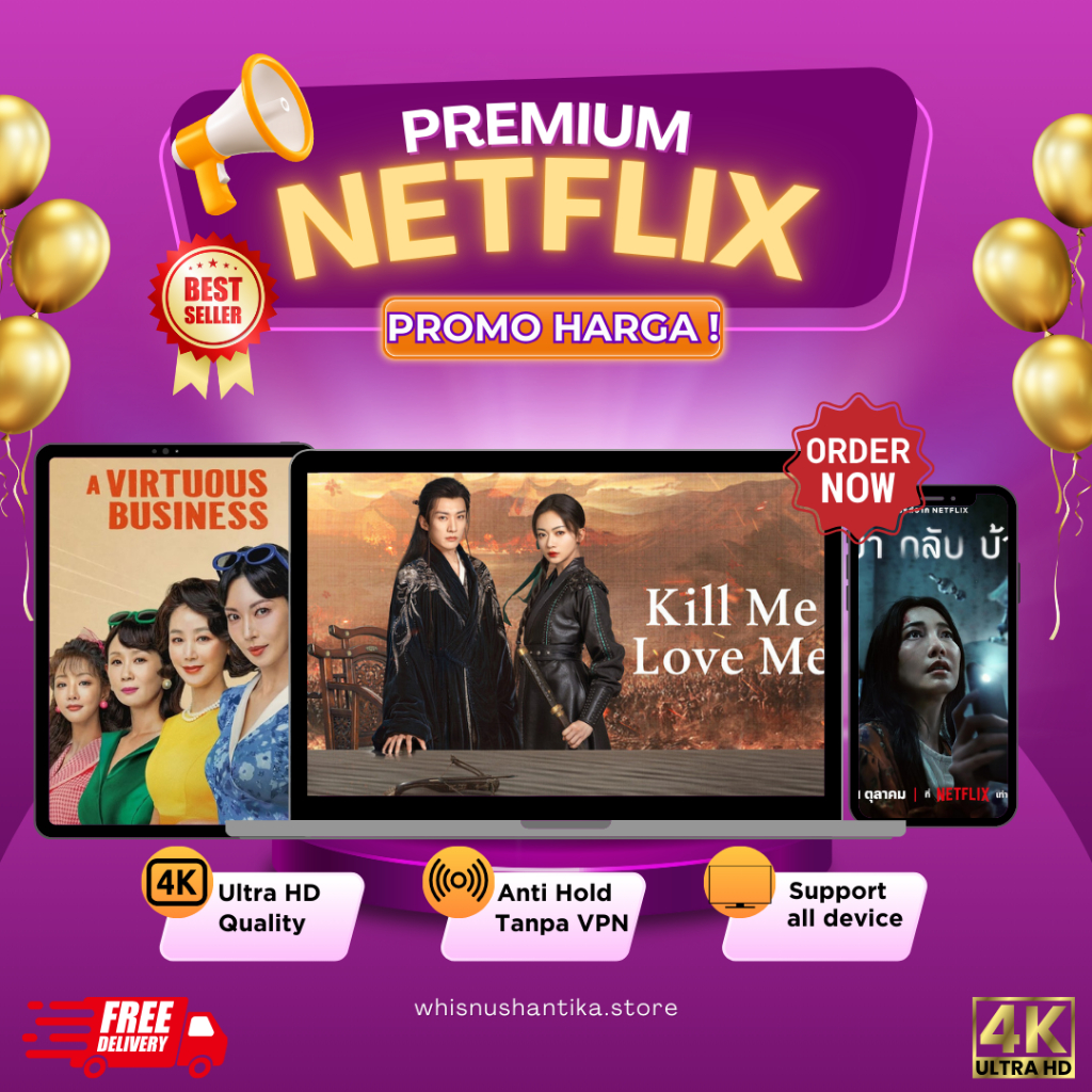 Jual NETFLIXX PREMIUM SHARING 4K UHD AMAN FULL GARANSI | Shopee Indonesia