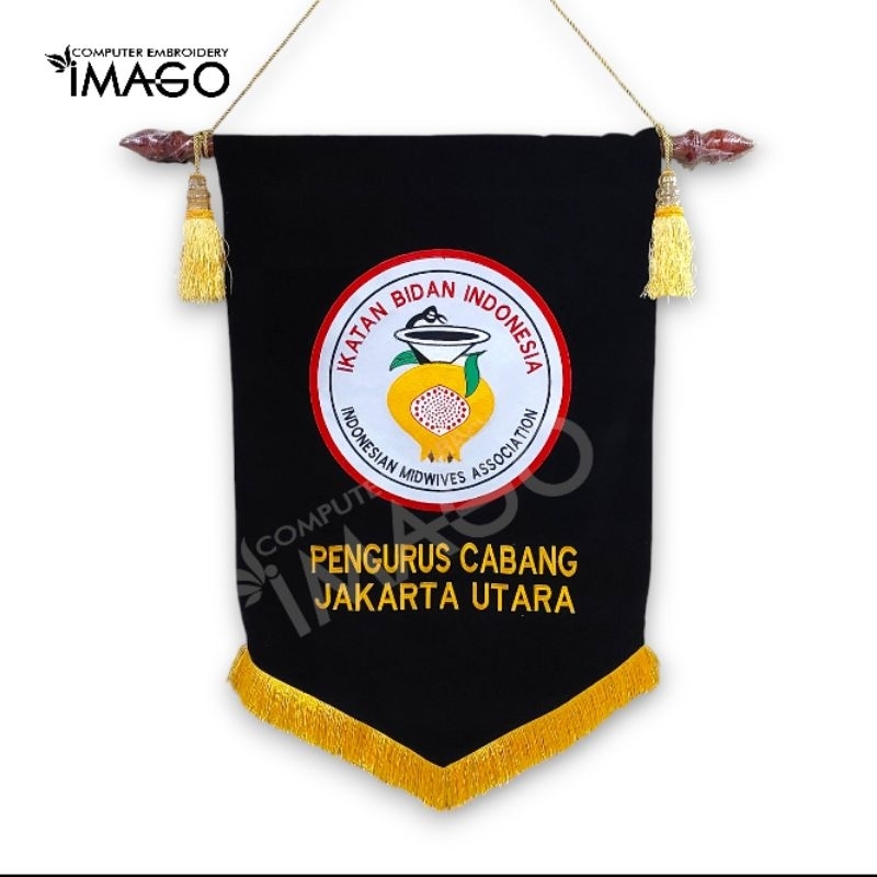 Jual Bendera Vandel / Pennant IBI | Ikatan Bidan Indonesia Bordir ...