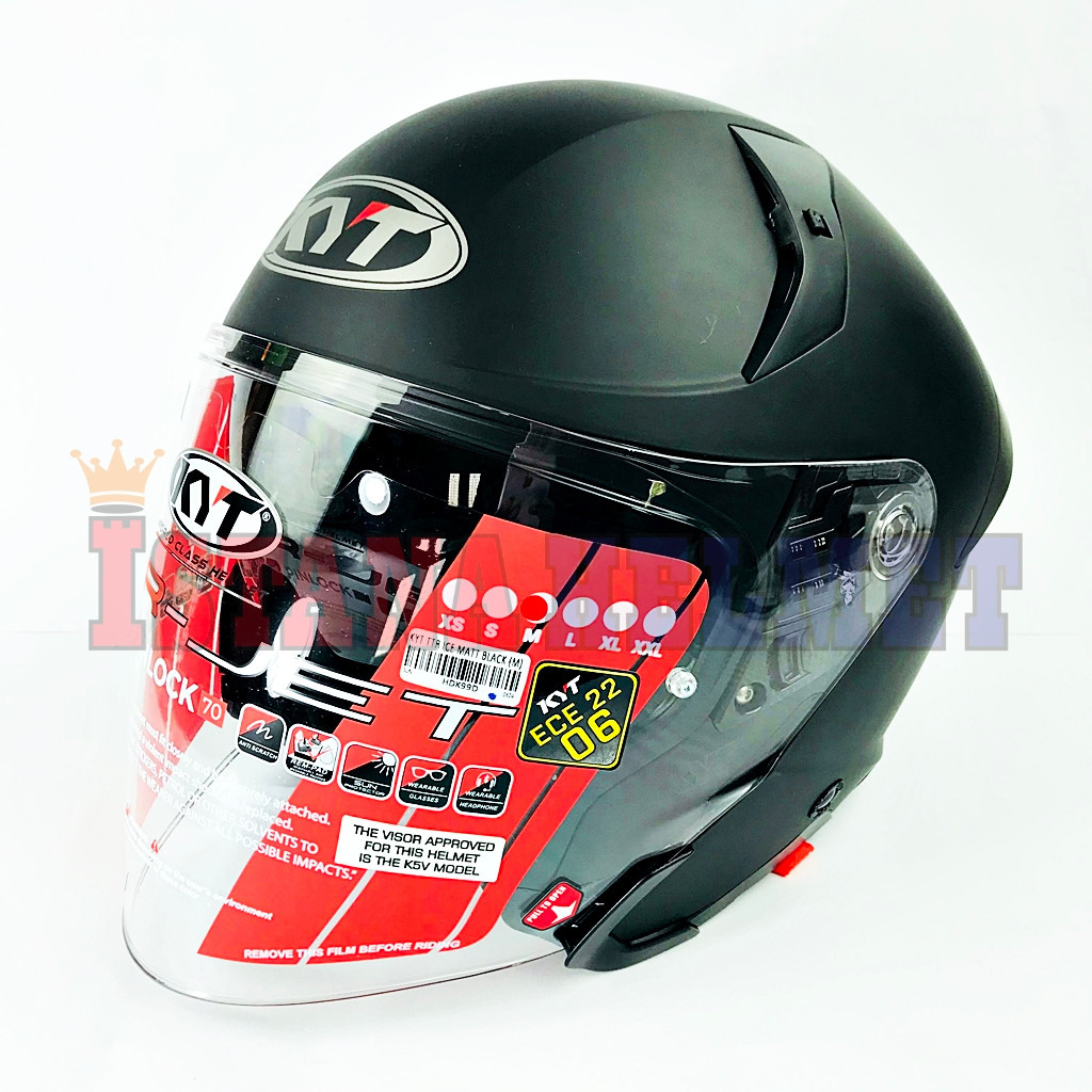Jual HELM KYT TTR JET SOLID BLACK MATT ORIGINAL | Shopee Indonesia