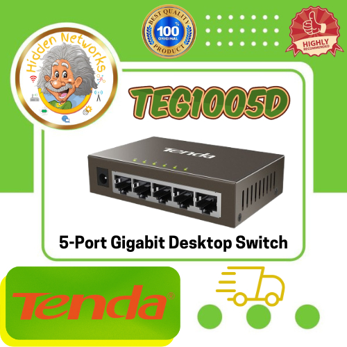 Jual Tenda TEG1005D Five-port Ethernet Gigabit switch | Shopee Indonesia