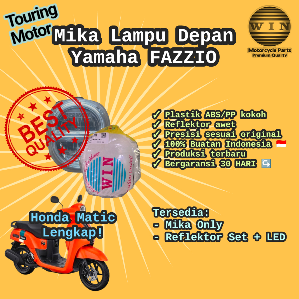 Jual Reflektor Mika Lampu Depan FAZZIO 125 Reflector Assy Kaca Yamaha ...