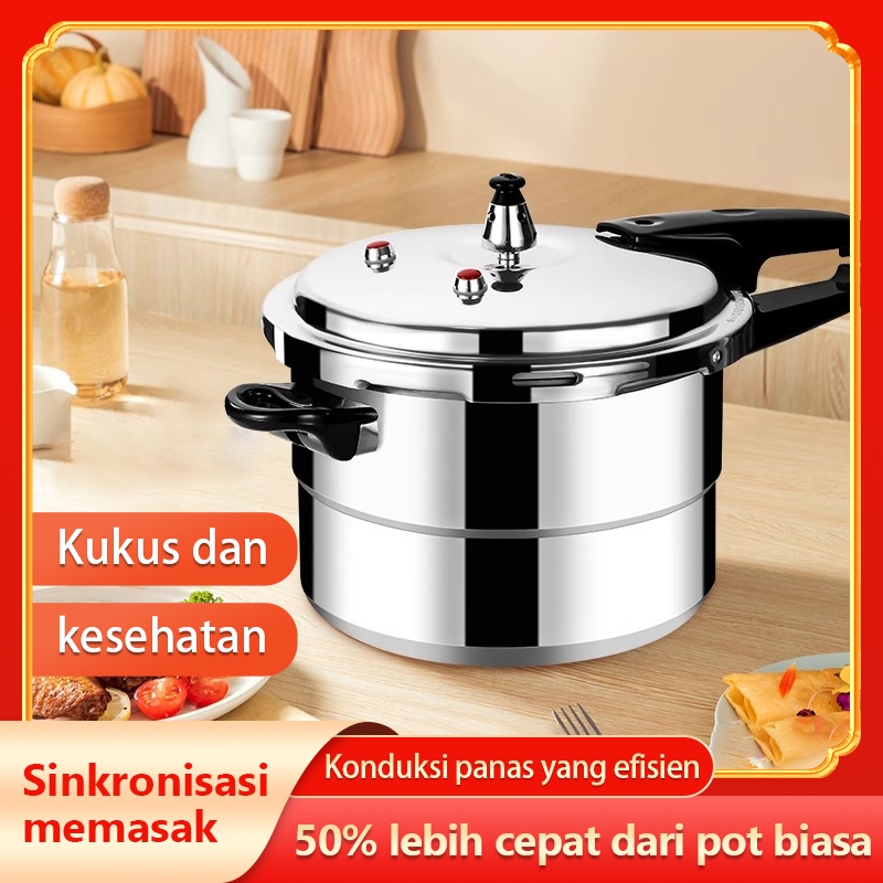 Jual Hibiki Panci Presto Alumunium Serbaguna anti lengket Pressure Cooker 3L 4L 5L 7L 9L 11L ...