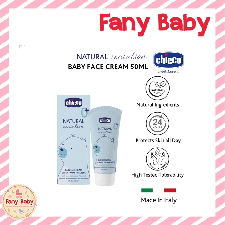 Jual CHICCO NATURAL SENSATION BABY FACE CREAM 50ML | Shopee Indonesia