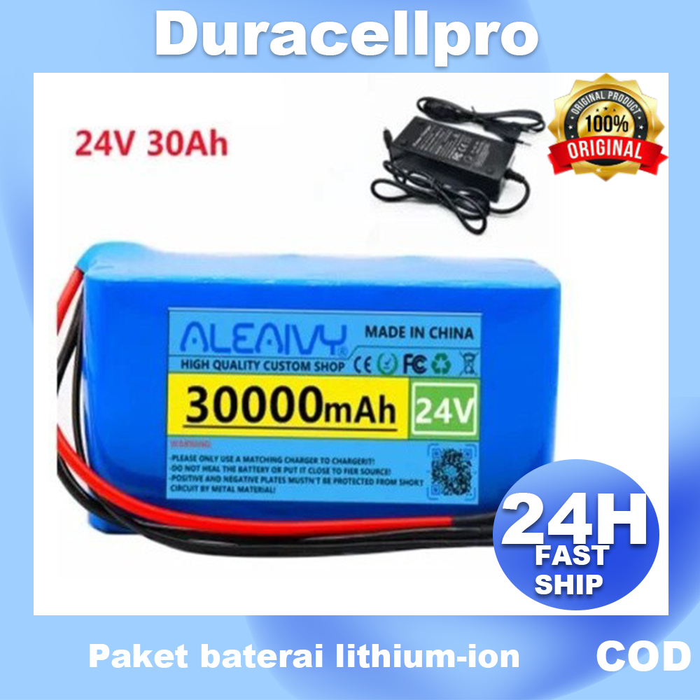 Jual 24V 30Ah 7S3P 18650 baterai lithium-ion YAMZI Sepeda Listrik Moped ...