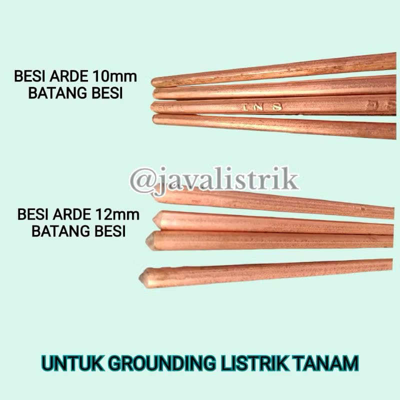 Jual BESI ARDE 10mm dan 12mm BATANG BESI 1.4 meter GROUND ROOD UNTUK ...