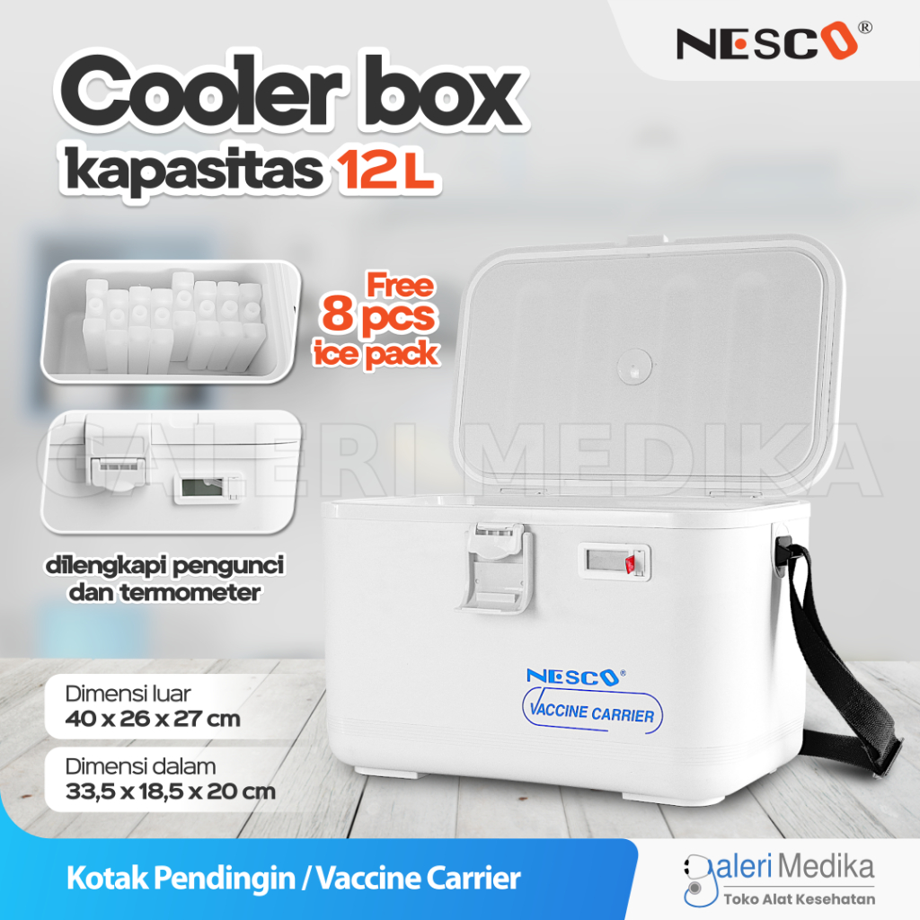 Jual Nesco Cooler Box Vaccine 12 Liter / Nesco Vaccine Carrier / Cooler ...