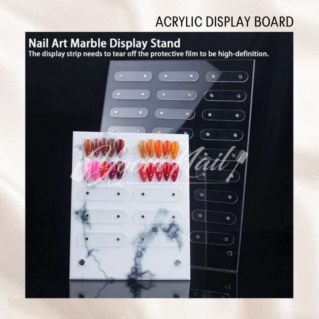 Jual Acrylic display board nail display papan pajangan kuku palsu ...