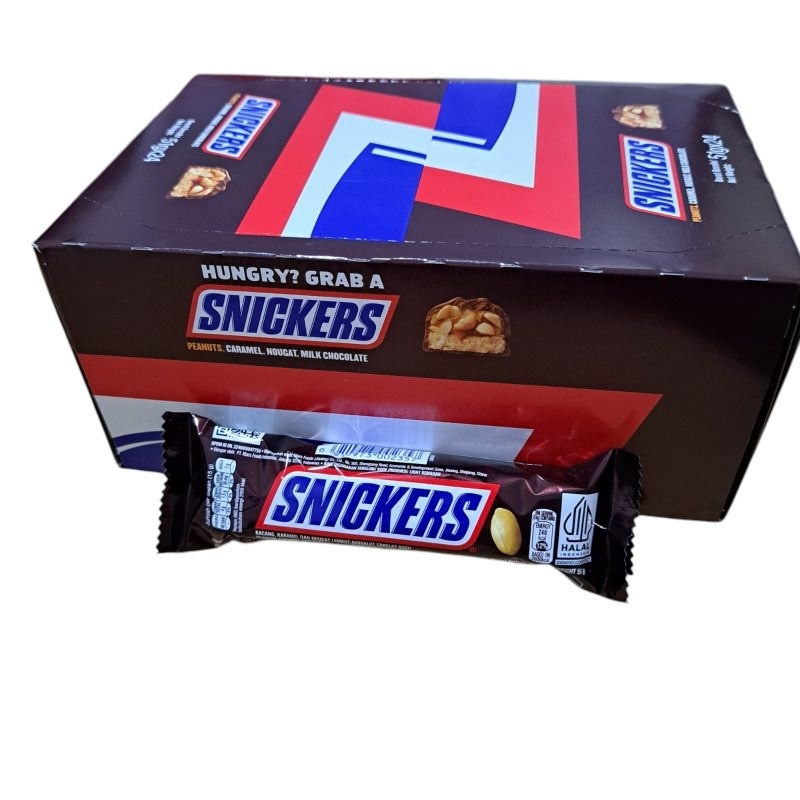 Jual SNICKERS COKELAT 35GR & 51GR X 24 PCS SNICKERS PEANUTS CARAMEL BAR ...