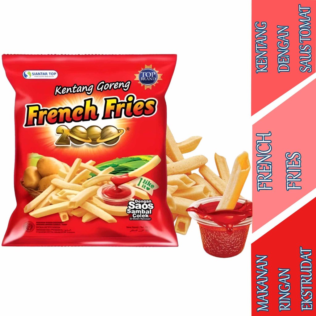 Jual Snack Kentang & Saus Sambal - French Fries 2000 - Kentang Goreng ...