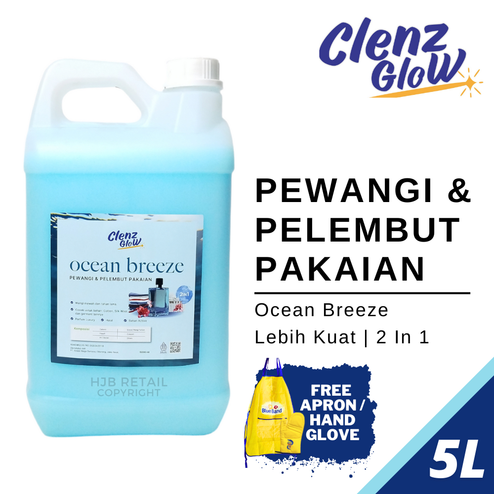 Jual CLENZ GLOW Softener Pelembut dan Pewangi Pakaian Jerigen Ocean ...