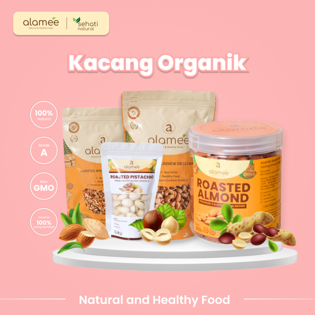 Jual Kacang Almond Almon Mede Walnut Pistachio Kupas Panggang Premium ...