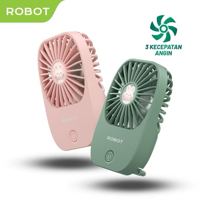 Jual ROBOT Mini Fan RT-BF25 1200mAh Kipas Angin Genggam Gantung Berdiri ...