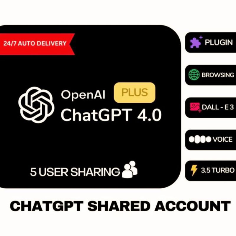 Jual Chat GPT 4 Premium | Fast Delivery | Full Warranty | ChatGPT plus. | Shopee Indonesia