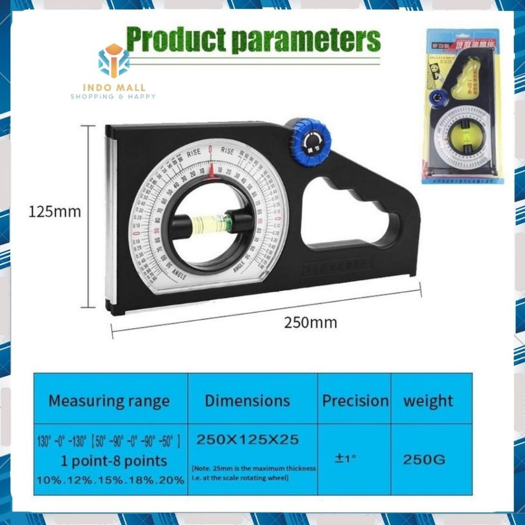 Jual Angle Meter / Alat Ukur Sudut Kemiringan / Waterpass Angel Meter ...