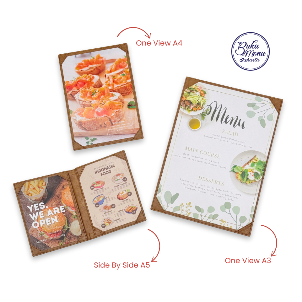 Jual Buku Menu Jakarta - Buku Menu Kulit Premium Cafe Series One View ...