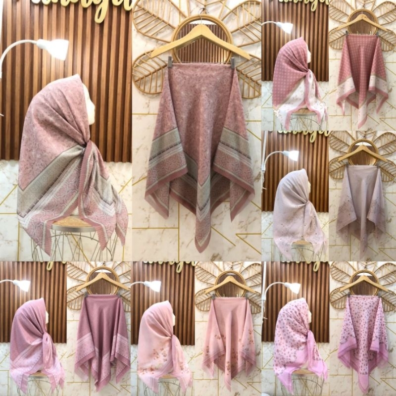 Jual ( SERIES DUSTY,PINK ) SEGIEMPAT VOAL MOTIF PREMIUM | SEGI EMPAT ...