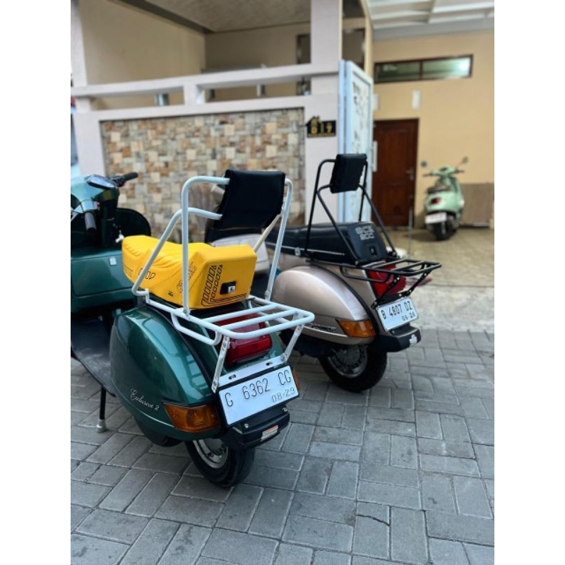 Jual Backrack backrest Rak belakang senderan vespa super sprint Px ps ...