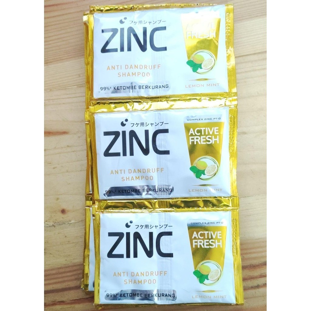 Jual Zinc Shampoo Sachet Rencengan Lemon 10 ml x 12 Sachet | Shopee ...