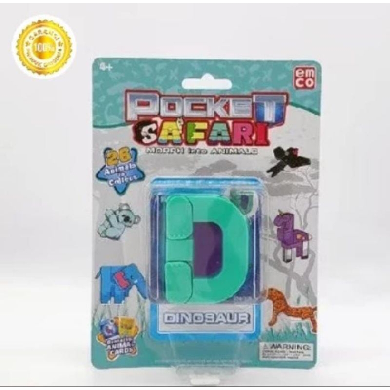 Jual EMCO POCKET SAFARI HURUF D DINOSAUR DINOSAURUS MORPH ANIMALS HURUF ...