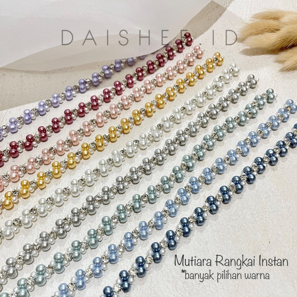 Jual Mutiara Rangkai / Payet Instan / Payet Rangkai per-1cm (Kode-VA ...