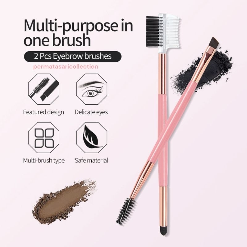 Jual Kuas Pembentuk Alis 2in1 / Double Eyebrow Brush / Sikat Bulu ...
