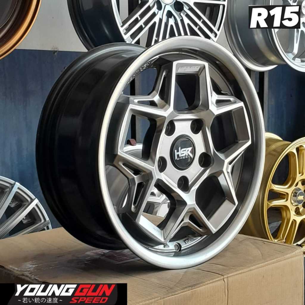 Jual velg racing ring 15 grand max luxio apv ertiga pelek mobil r15 hsr wasile hyper black ...
