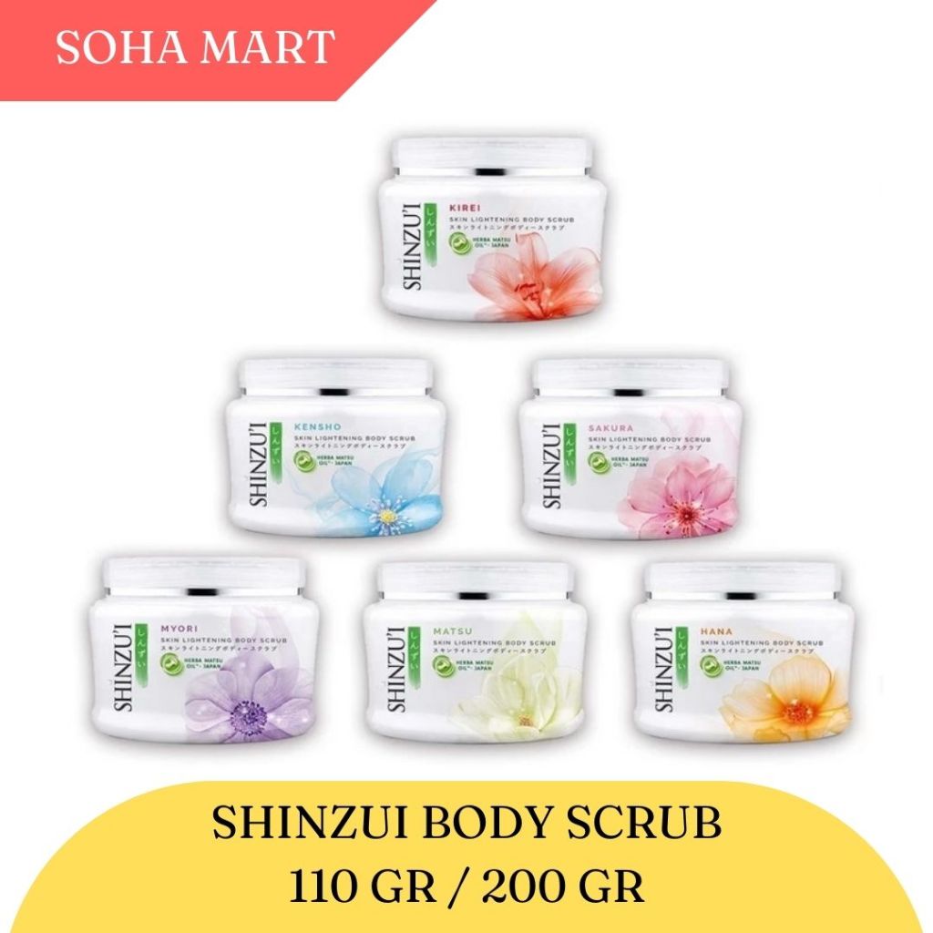 Jual Soha Mart Shinzui Body Scrub All Varian (110gr) (200gr) | Shopee ...