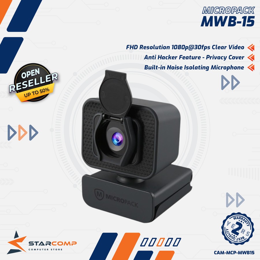 Jual Micropack MWB-15 Webcam Full HD 1080P USB Type C Connector MWB 15 ...