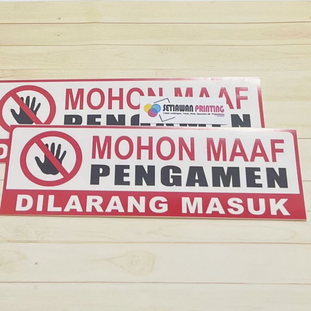 Jual Stiker pengamen dilarang masuk anti air | Shopee Indonesia