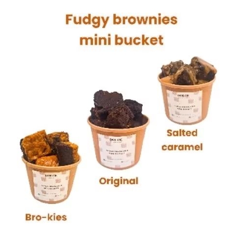 Jual FUDGY BROWNIES MINI BUCKET ( 8 OZ ) ISI 6 POTONG | FUDGY BROWNIES ...