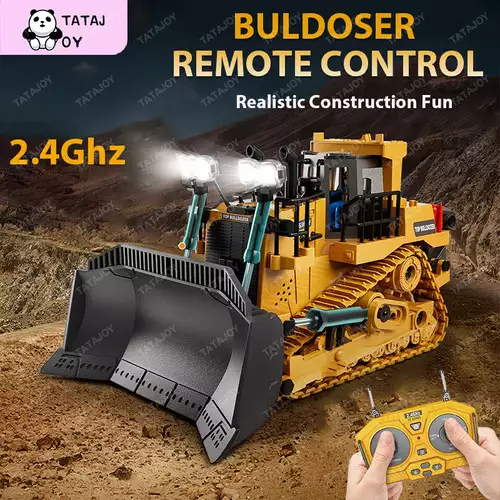 Jual Tatajoy Remote Control Bulldozer 2.4 GHz Remote Control Truck 9 ...