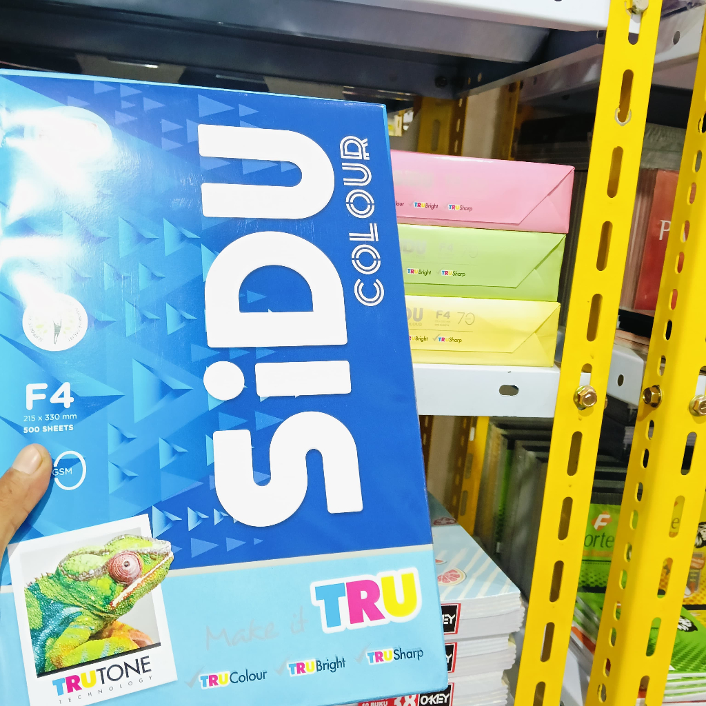 Jual 1 RIM HVS WARNA SIDU F4 70 GSM BIRU KUNING MERAH HIJAU 500 LEMBAR ...