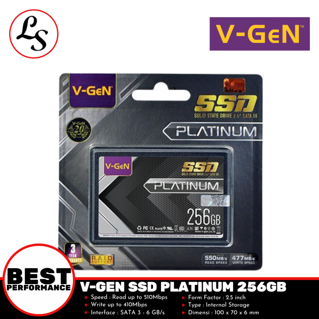 Jual V-GEN SSD Platinum 256GB SATA 3 Vgen | Shopee Indonesia