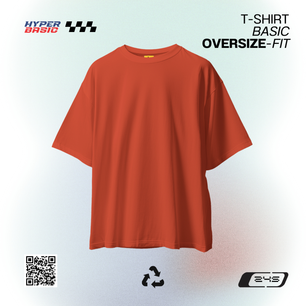 Jual 𝐇𝐲𝐩𝐞𝐫𝐛𝐚𝐬𝐢𝐜 Baju Kaos Oversize Polos Warna Merah Bata Teracota ...