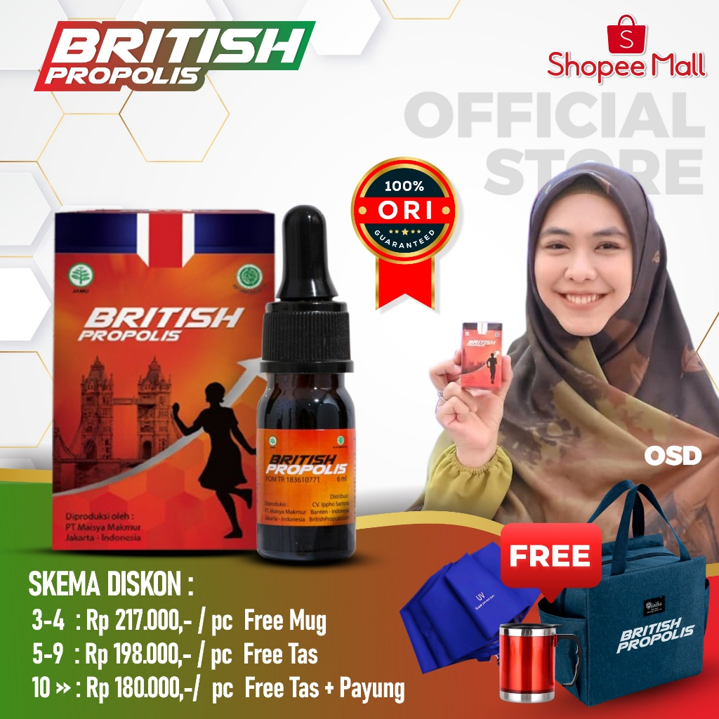 Jual British Propolis Original Dewasa / Kids Usia 1-12th Suplemen ...