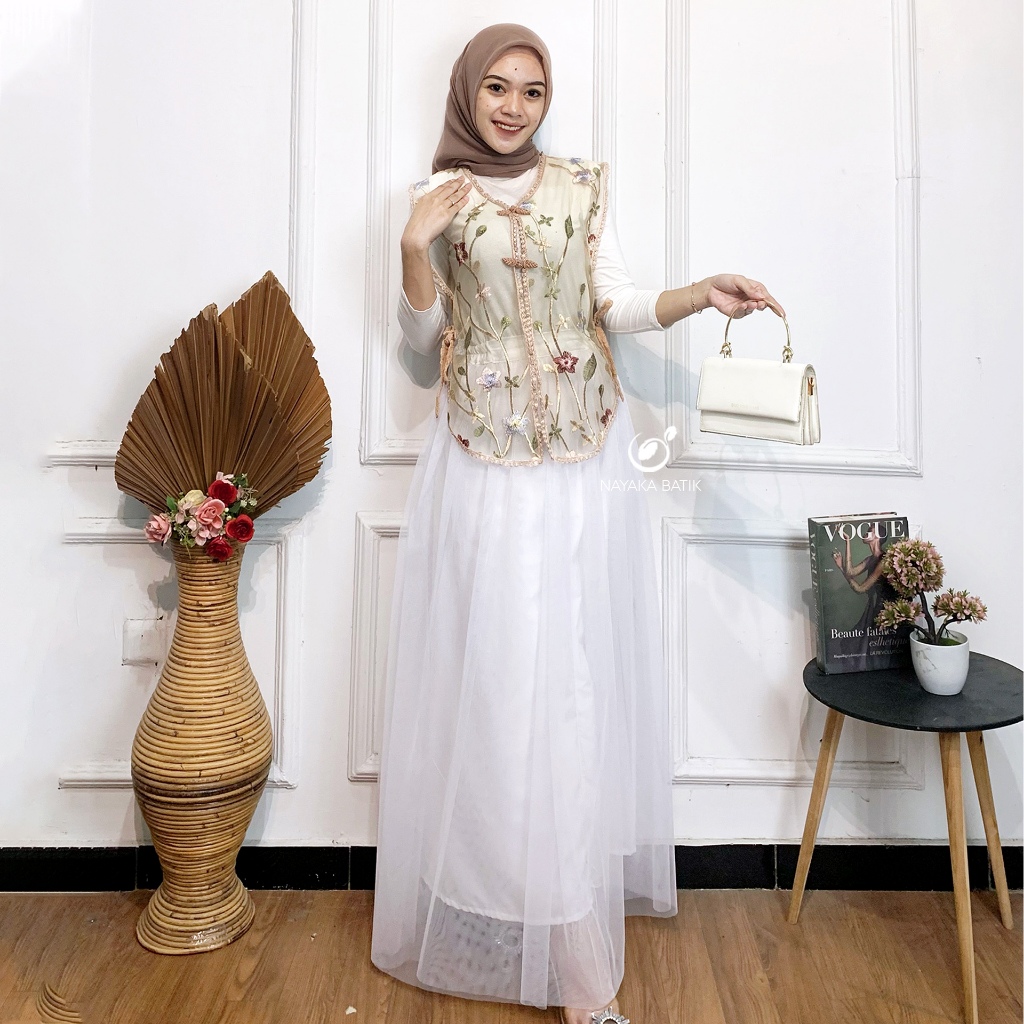Jual NAYAKA BATIK - Oneset Vest Brokat Kombinasi Rok Tutu 2 Layer ARUNI ...