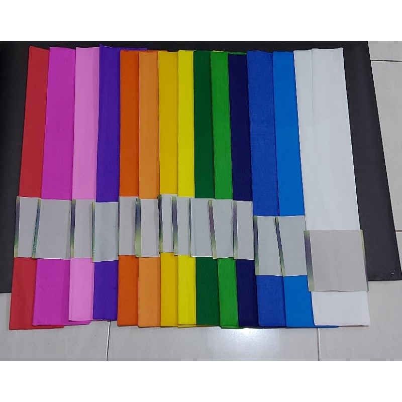 Jual (1 lembar) Kertas Crepe Warna warni / Crepe Paper / Kertas Krep ...